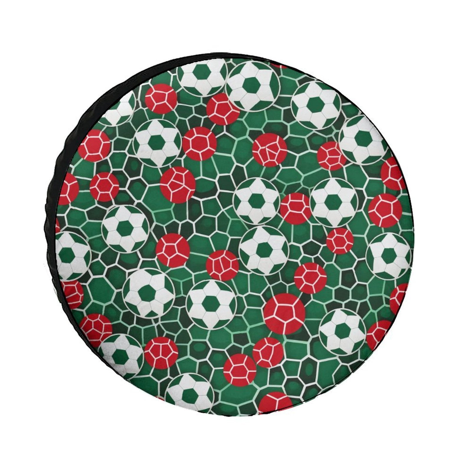 Camper Spare Tire Cover 14inch Christmas Soccer Ball Weatherproof Wheel ...