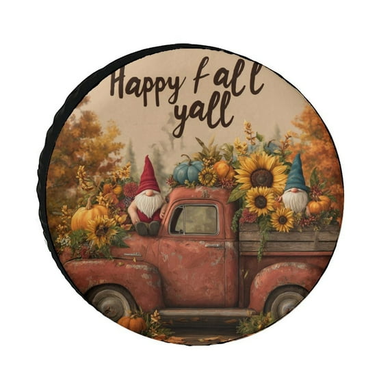 Camper Spare Tire Cover 14inch Fall Gnome Pumpkin Truck Wheel ...