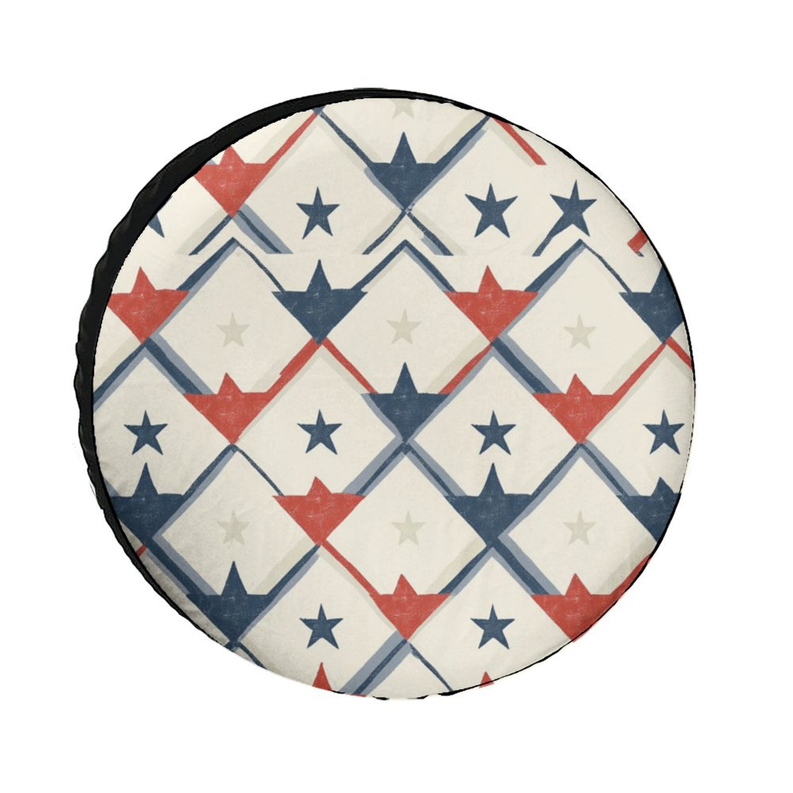 Camper Spare Tire Cover 14inch Gingham with Red White And Blue Stars ...
