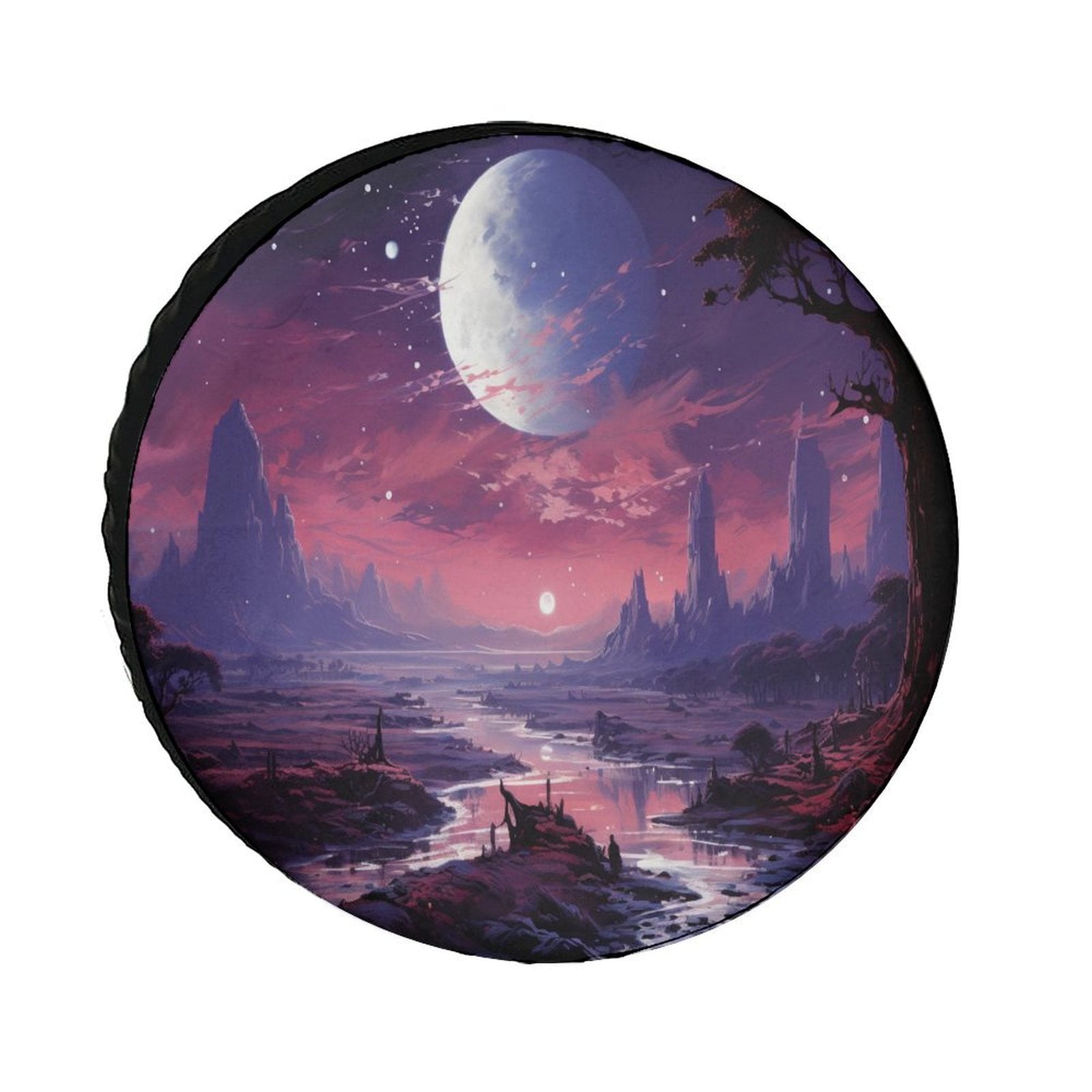 Camper Spare Tire Cover 14inch Nebula And Planets Space Purple And Blue ...
