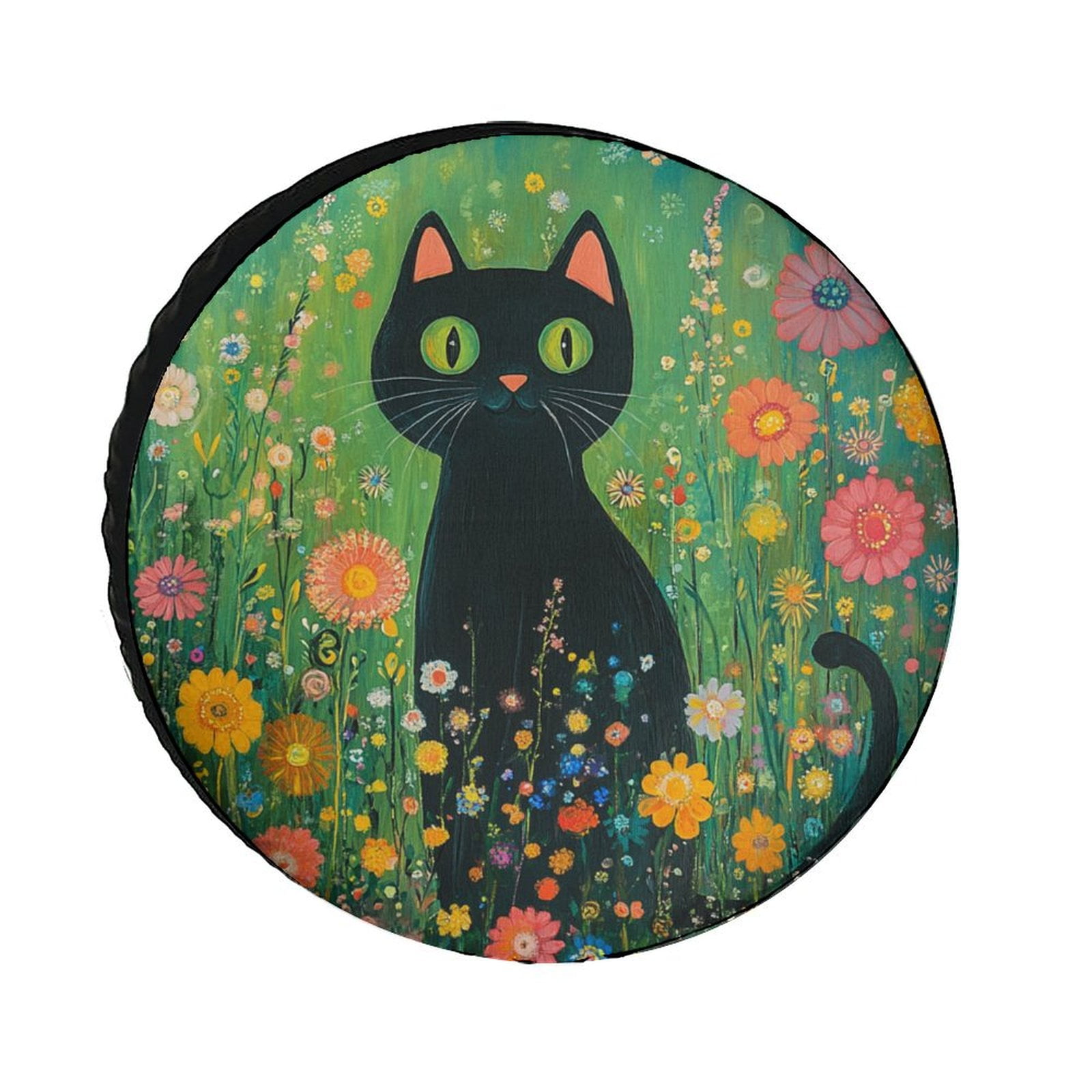 Camper Spare Tire Cover 15inch Spring Summer Cat Colorful Floral ...