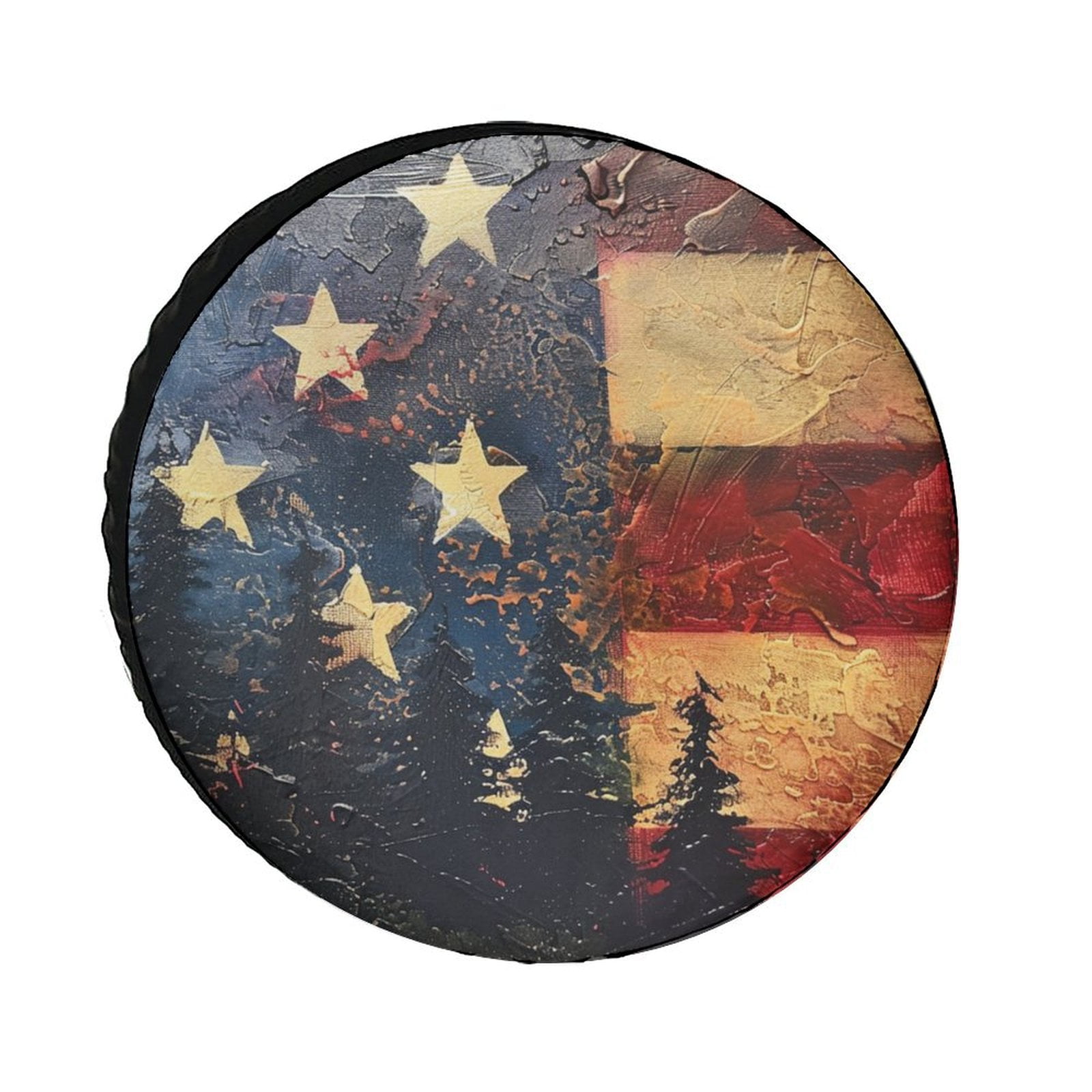 Camper Spare Tire Cover American Flag Camping Wheel Protectors Tyre ...