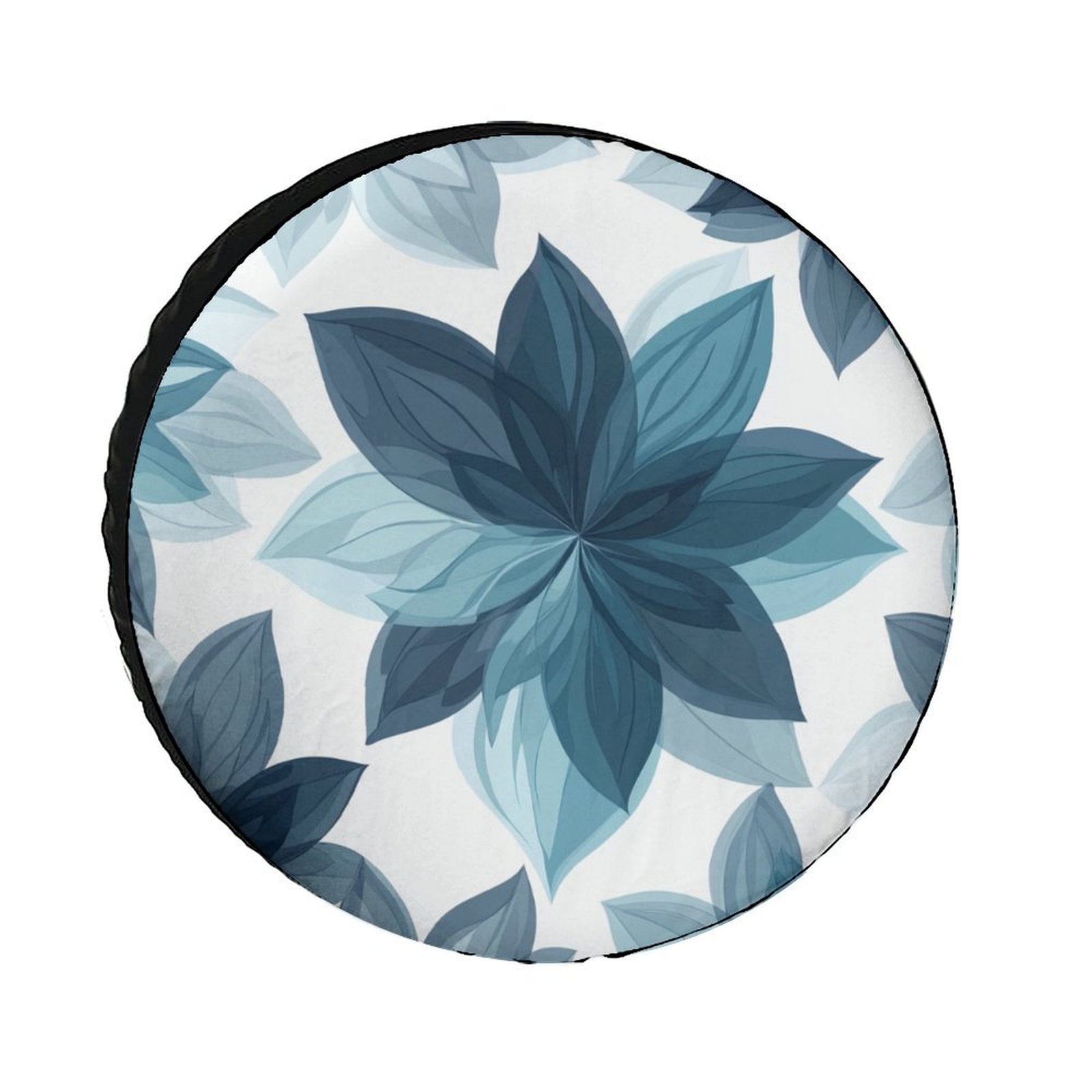 Camper Spare Tire Cover Blue And Gray Floral Wheel Protectors ...