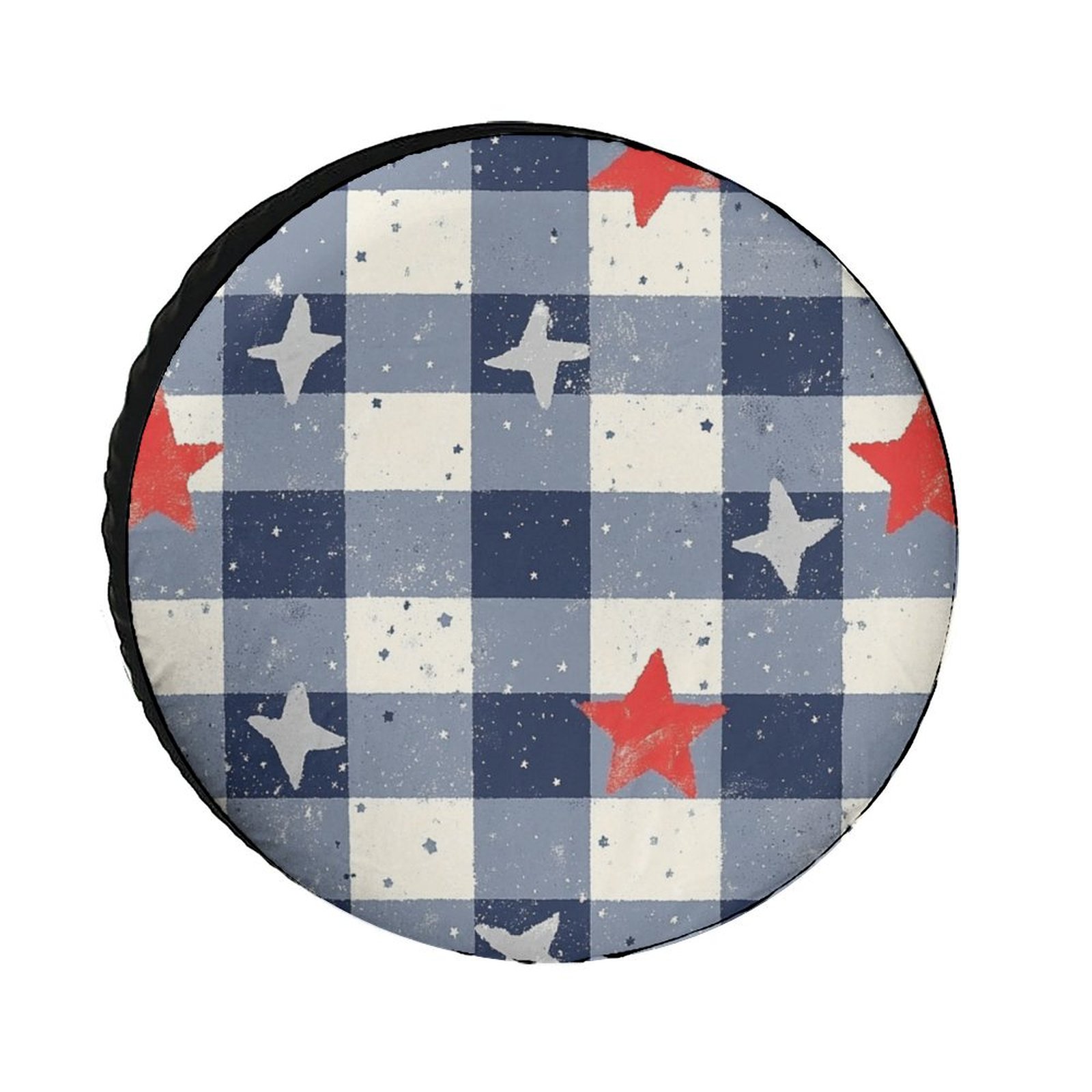 Camper Spare Tire Cover Blue White And Red Stars And Stripes Wheel ...