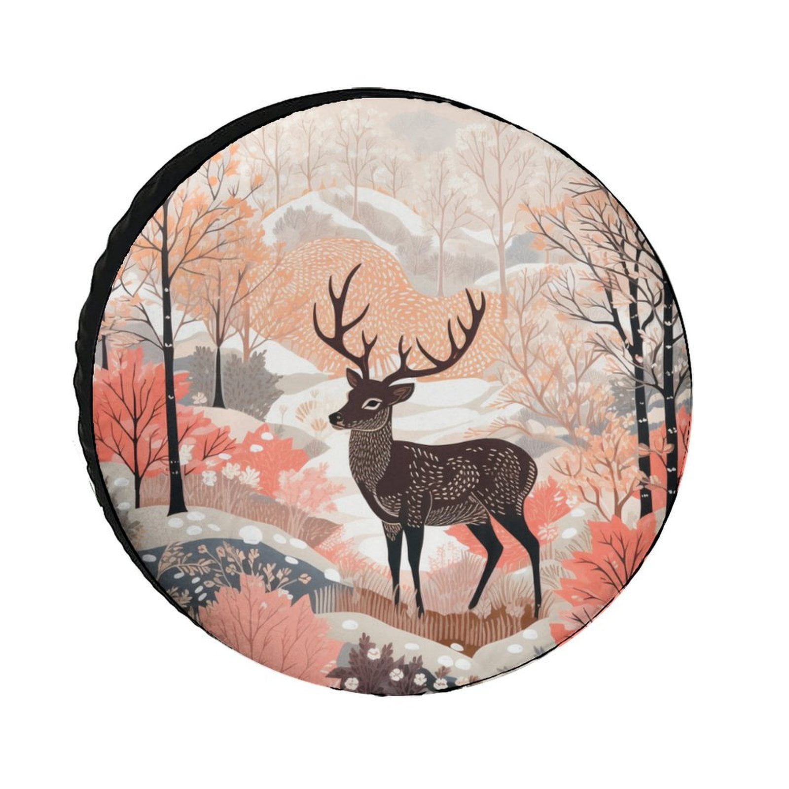 Camper Spare Tire Cover Colorful Animation Reindeer Weatherproof Wheel ...