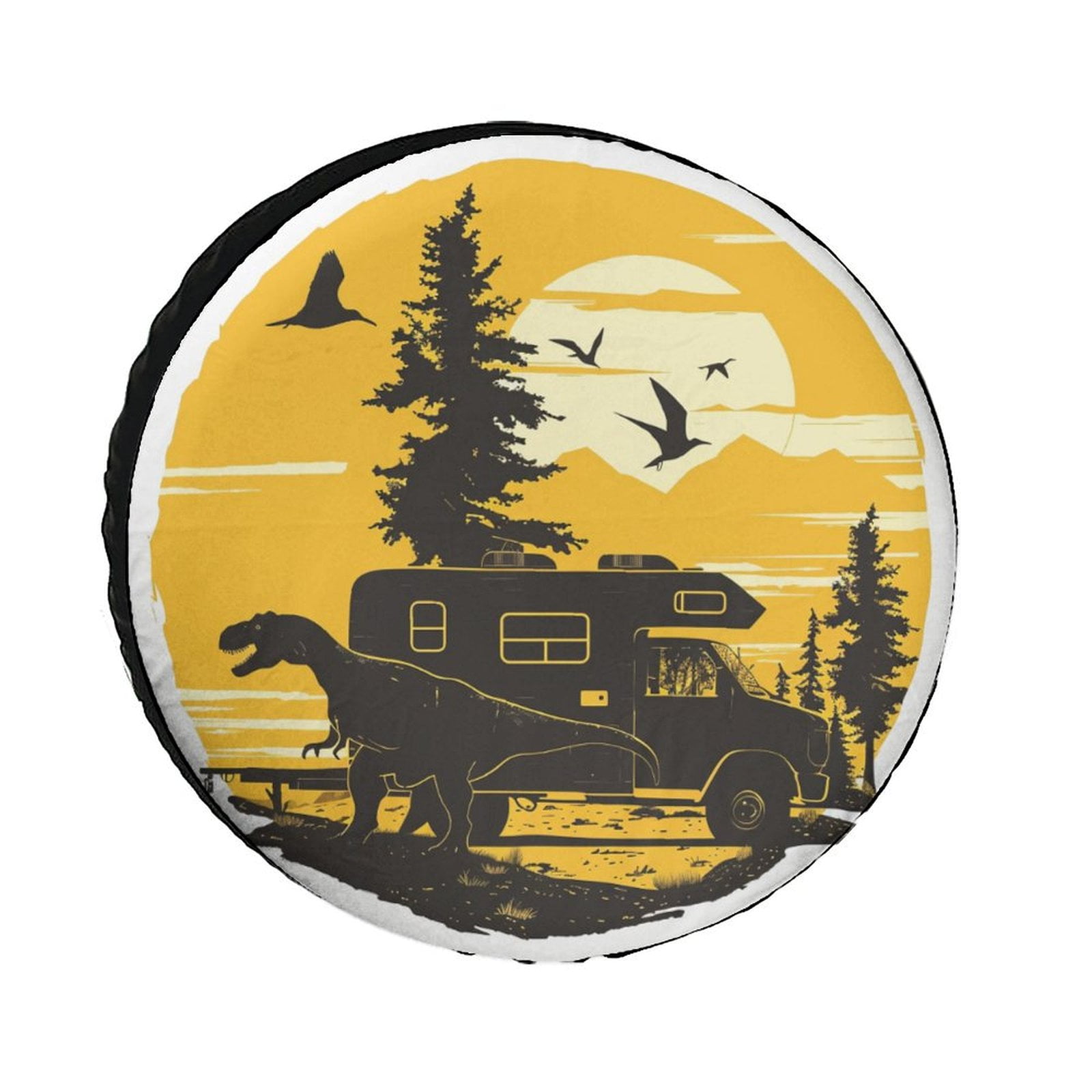 Camper Spare Tire Cover Dinosaur Trailer Protectors Weatherproof Dust ...