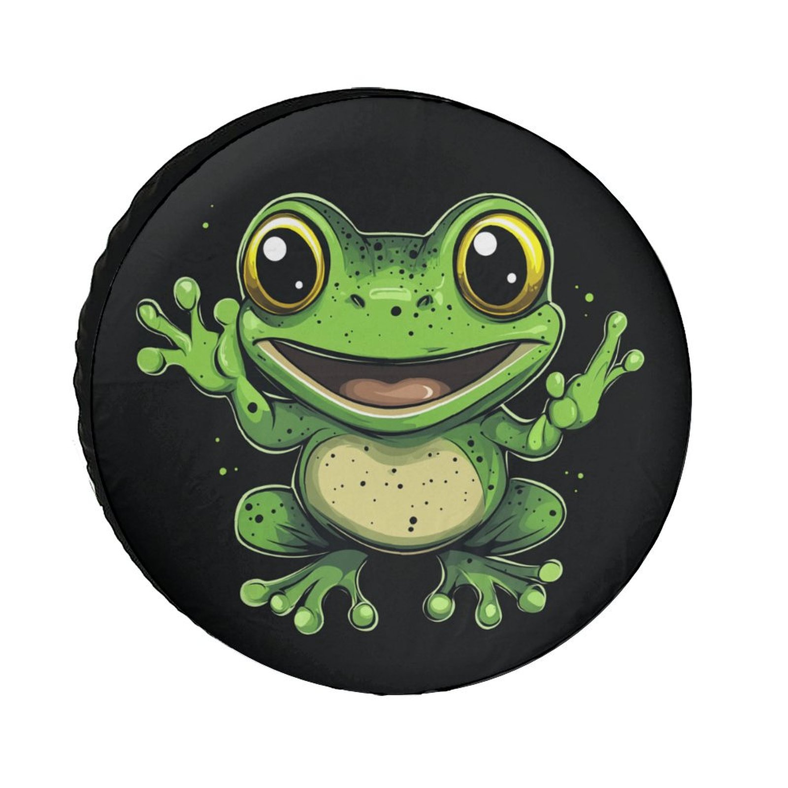 Camper Spare Tire Cover Green Frog Cute Animal Weatherproof Universal ...