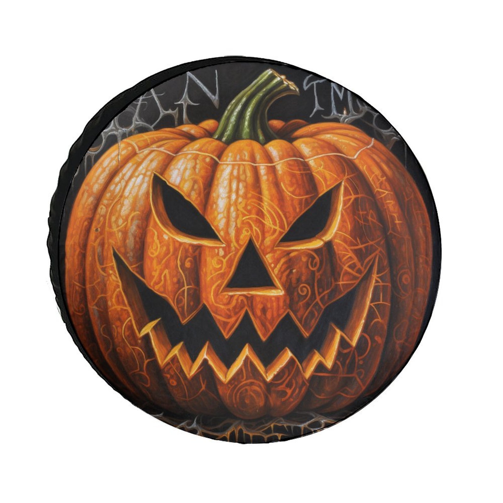 Camper Spare Tire Cover Halloween Scary Pumpkin Web Wheel Protectors ...