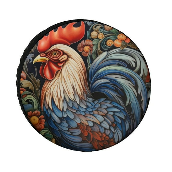 Camper Spare Tire Cover Merry Christmas Rooster Wheel Protectors Tire ...