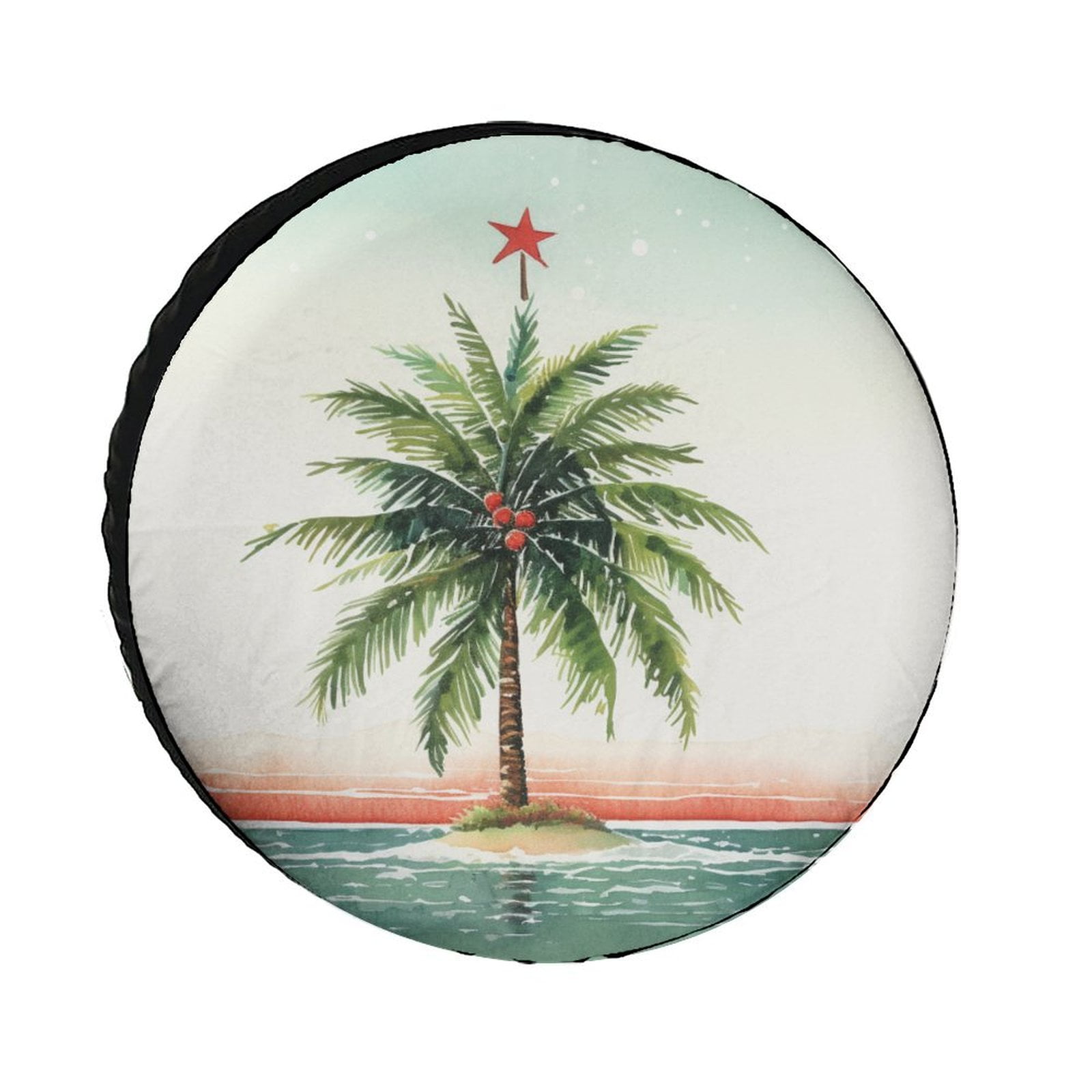 Camper Spare Tire Cover Palm Tree Christmas Wheel Protectors ...