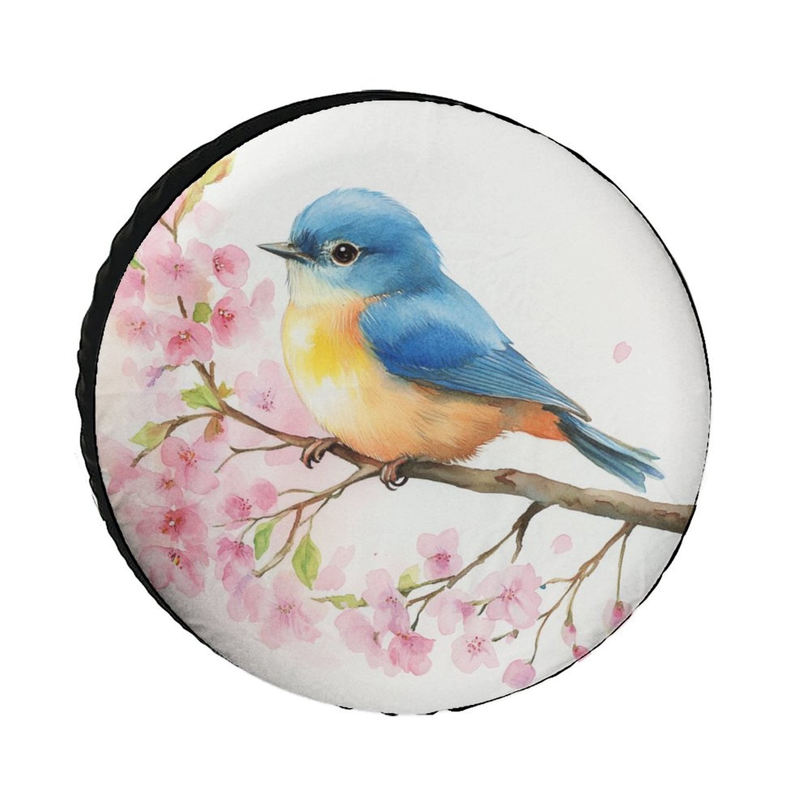 Camper Spare Tire Cover Spring Bird Cherry Blossom Waterproof Polyester ...