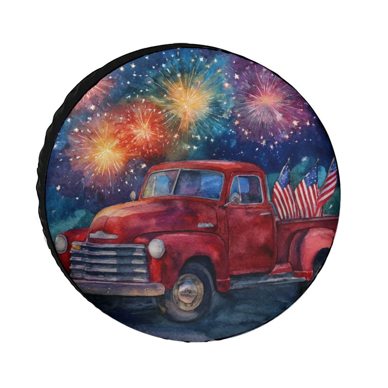 Camper Spare Tire Cover Truck Fireworks Wheel Tire Covers Waterproof ...