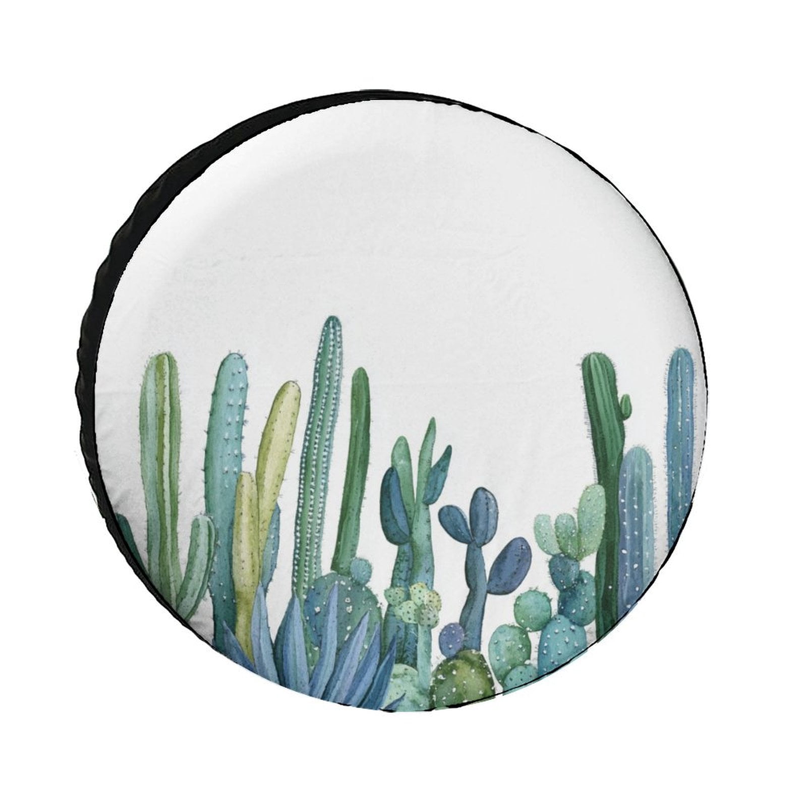 Camper Spare Tire Cover Watercolor Cactus Plants Wheel Protectors ...