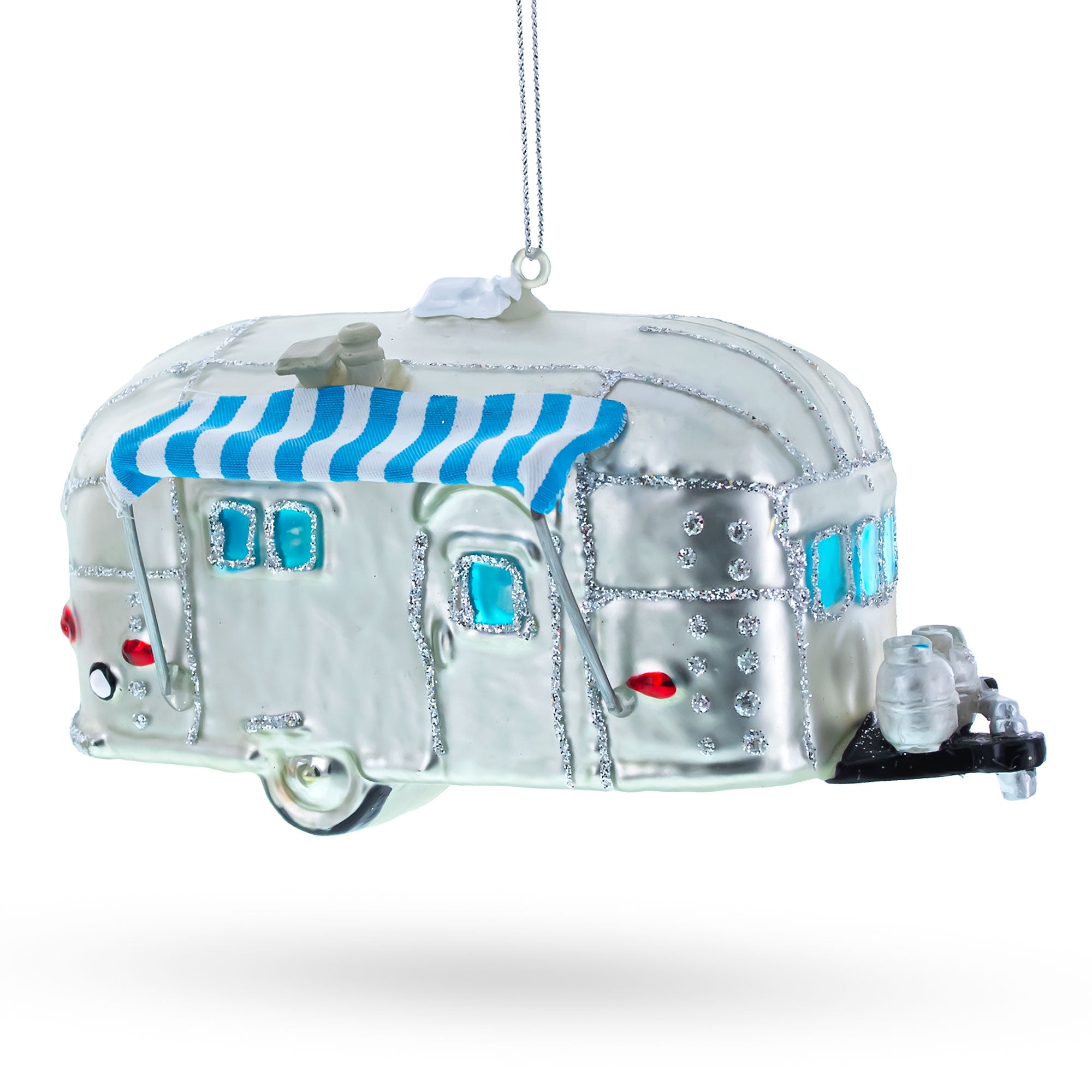 Camper Trailer with Awning Glass Christmas Ornament - Walmart.com