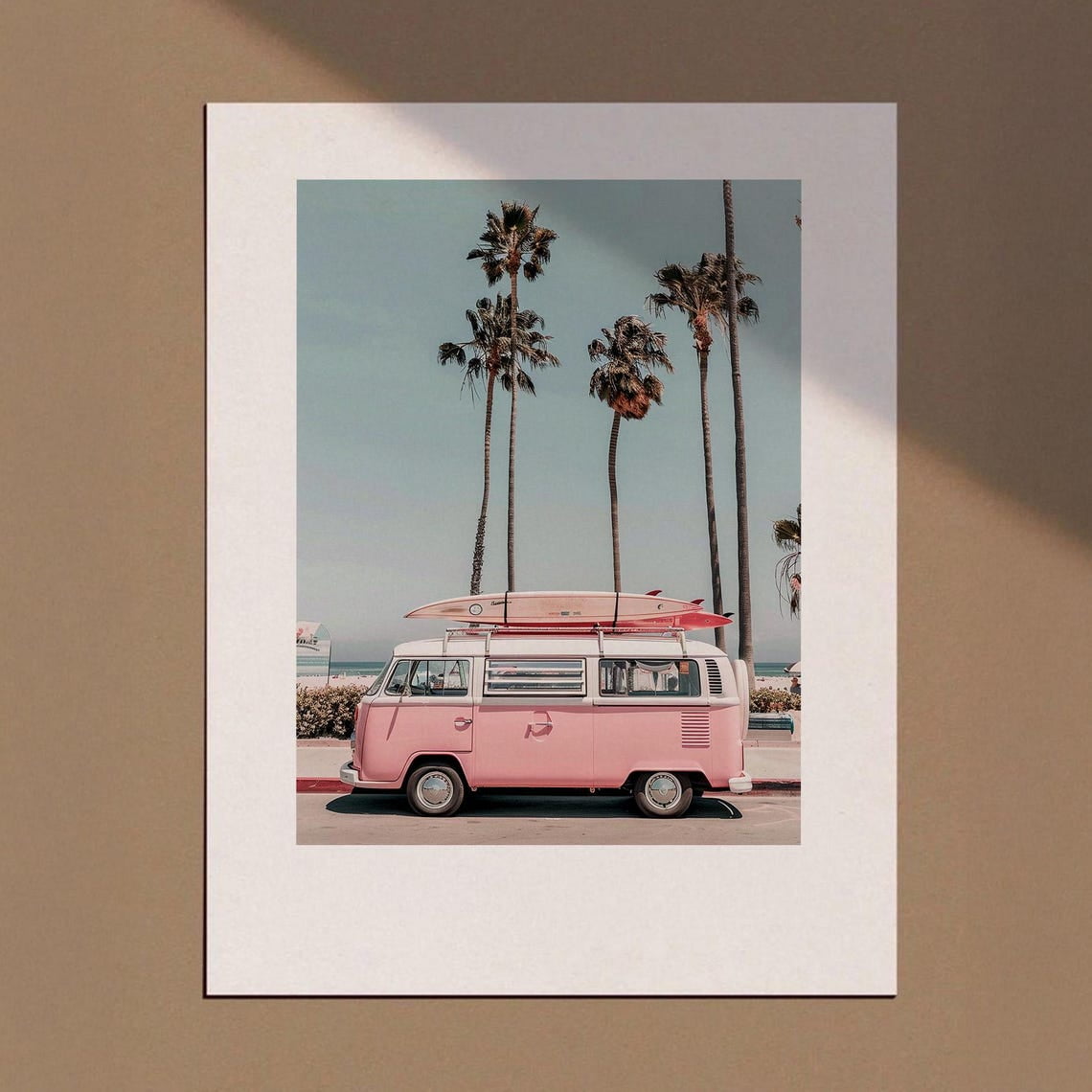 Camper Van Decor, Vw Van Poster, Beach Print, Retro Van Print, Beach ...