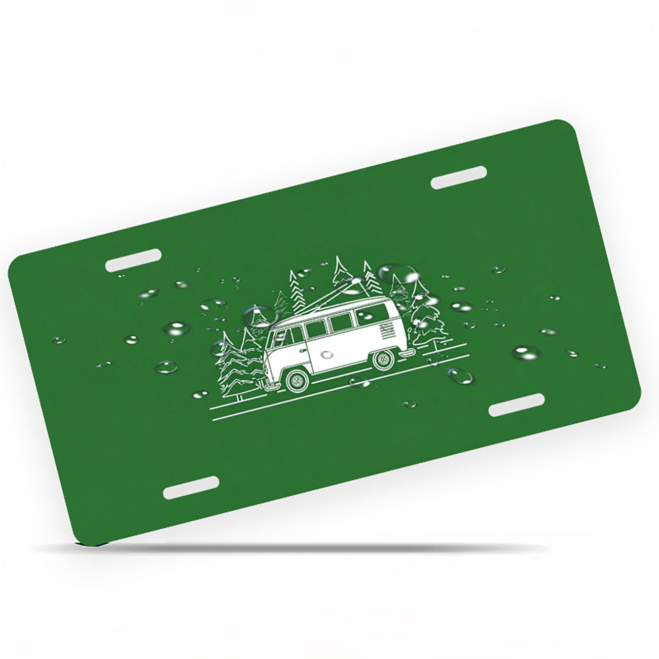 Camper Van in Forest Front License Plate, Metal License Plate, Funny ...