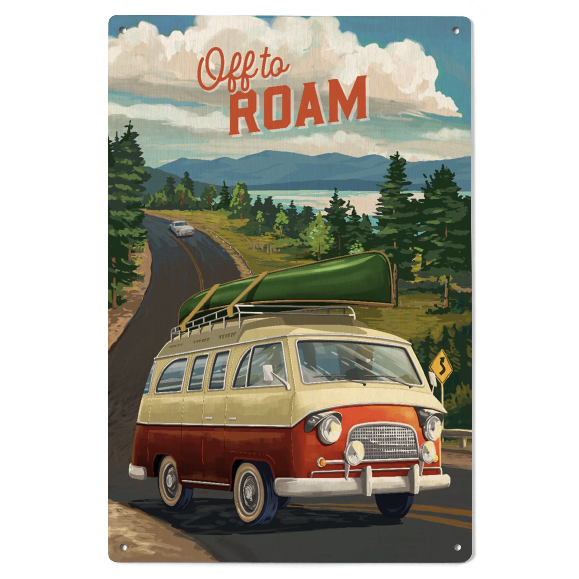 Camper Van, Off To Roam Birch Wood Wall Sign (6x9 Rustic Home Decor ...