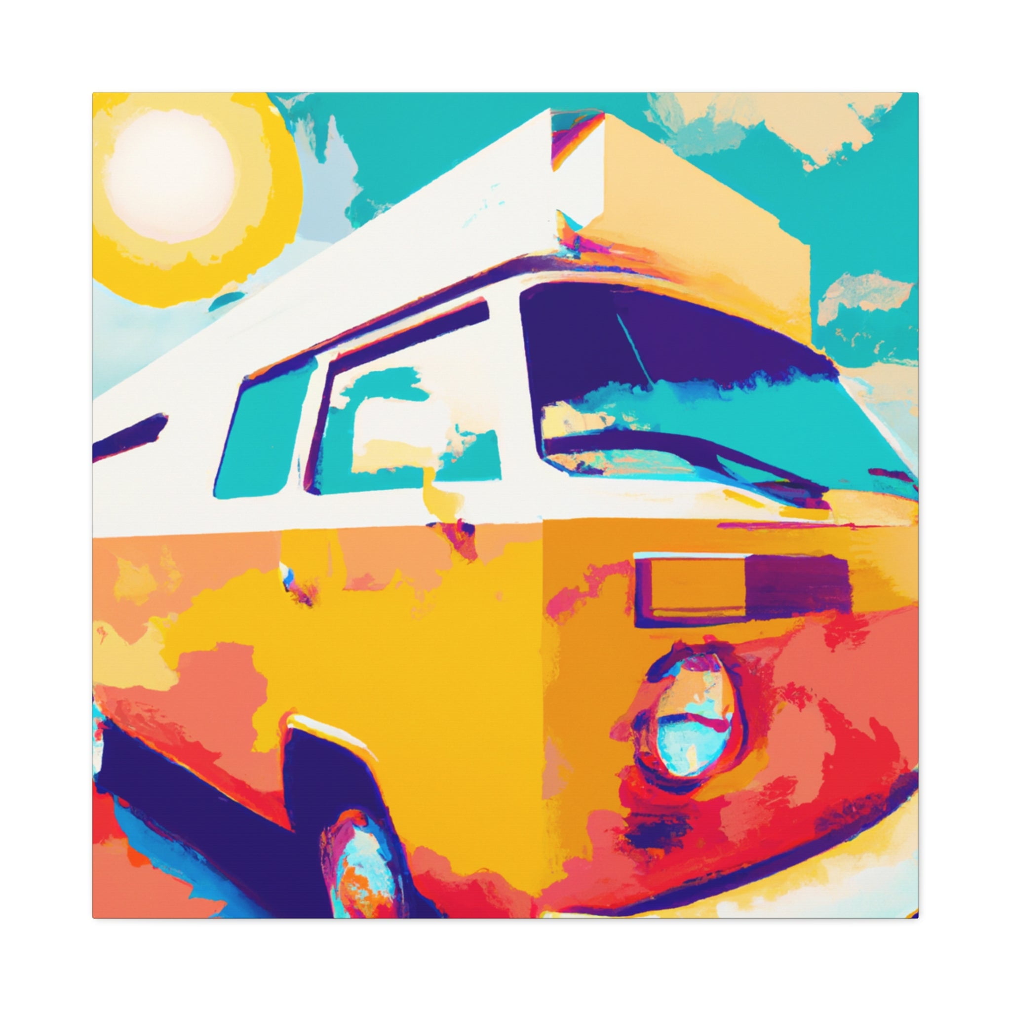 Camper Van Pop Art - Canvas - Walmart.com