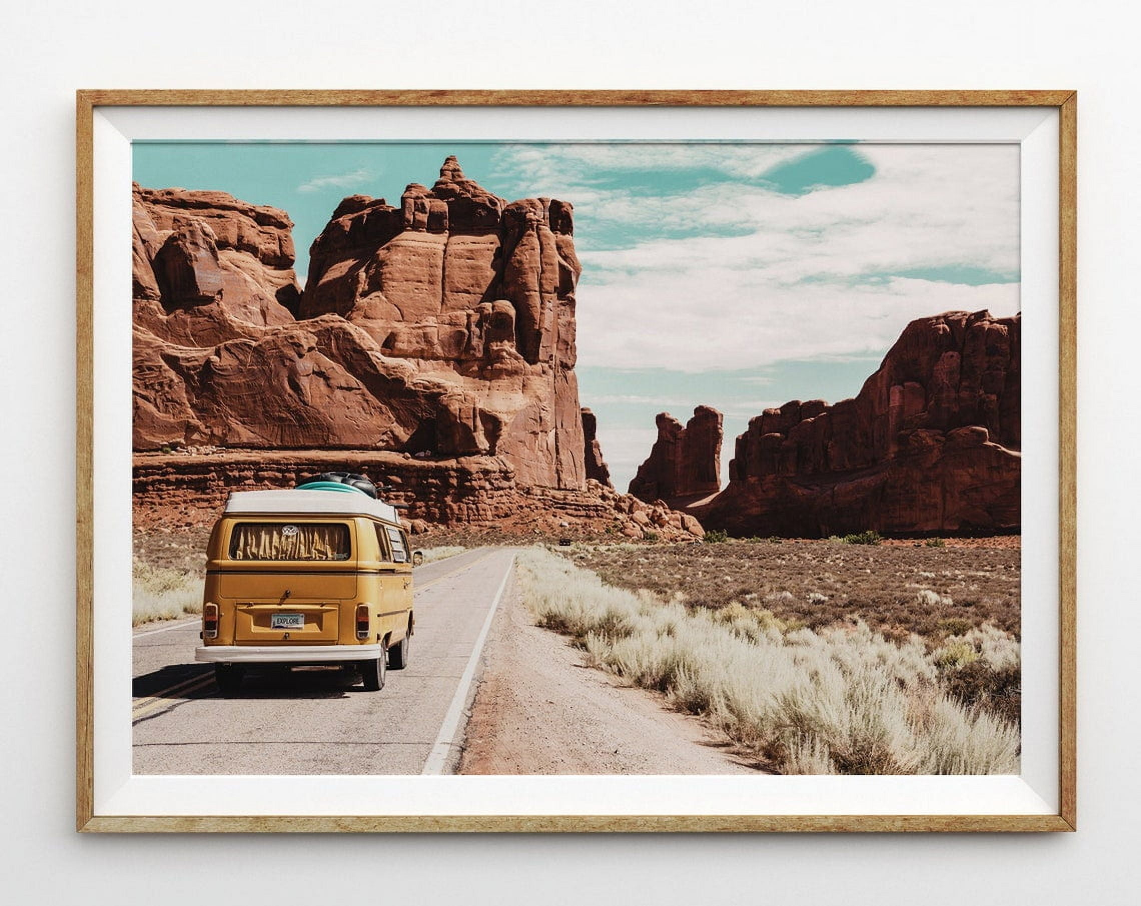 Camper Van Print Boho Decor Desert Print Mountain Print Travel Poster Boho Prints Hipster Large ...