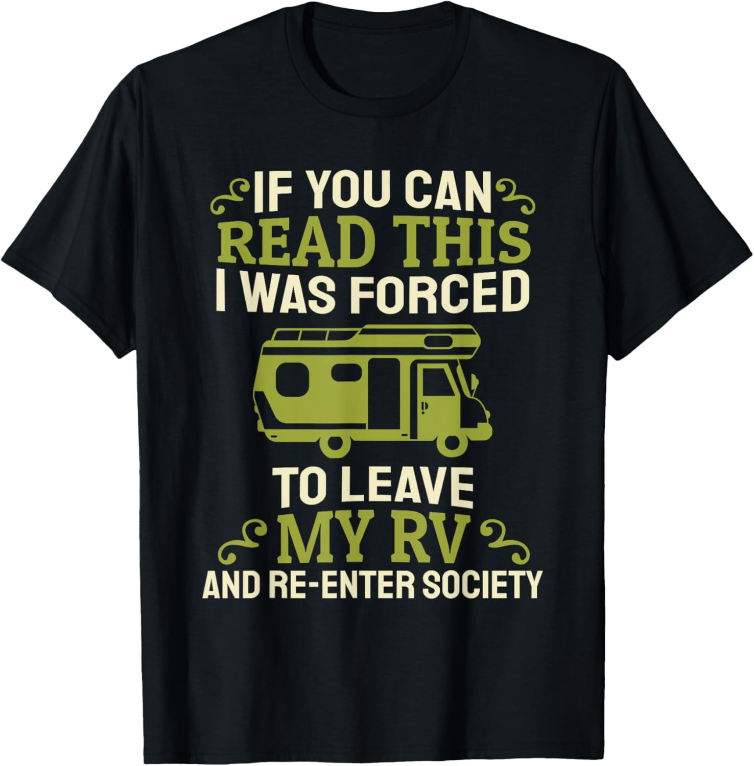 Camper Van RV Hobby - Camping Vacation Motorhome Caravan T-Shirt ...