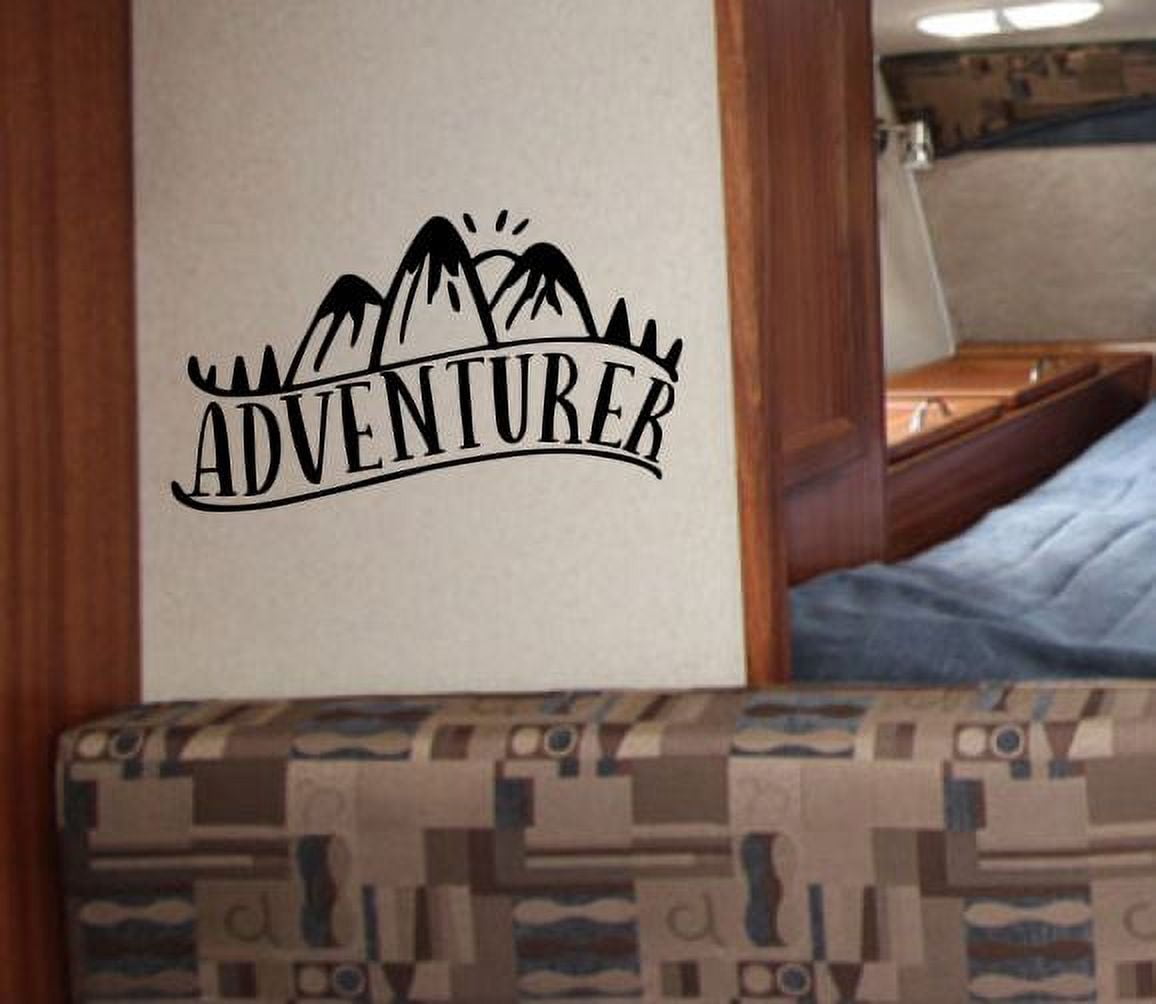 Camper Wall Art Adventurer Decor Stickers Decal Hiking Travel Quotes ...