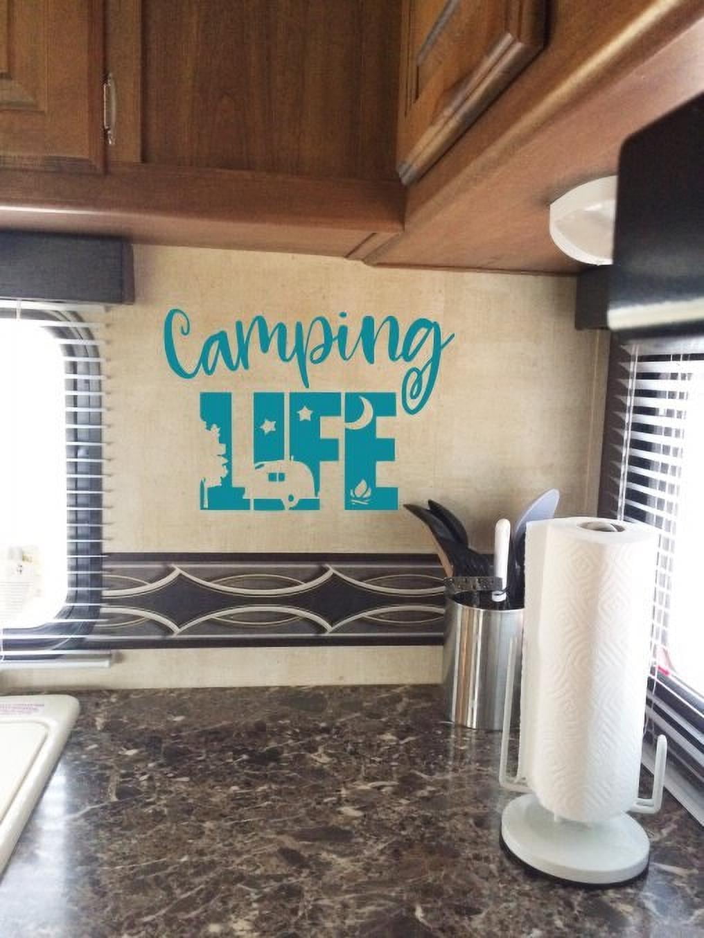 Camper Wall Decal Camping Life RV Accessories Art Decor Stickers Quote ...