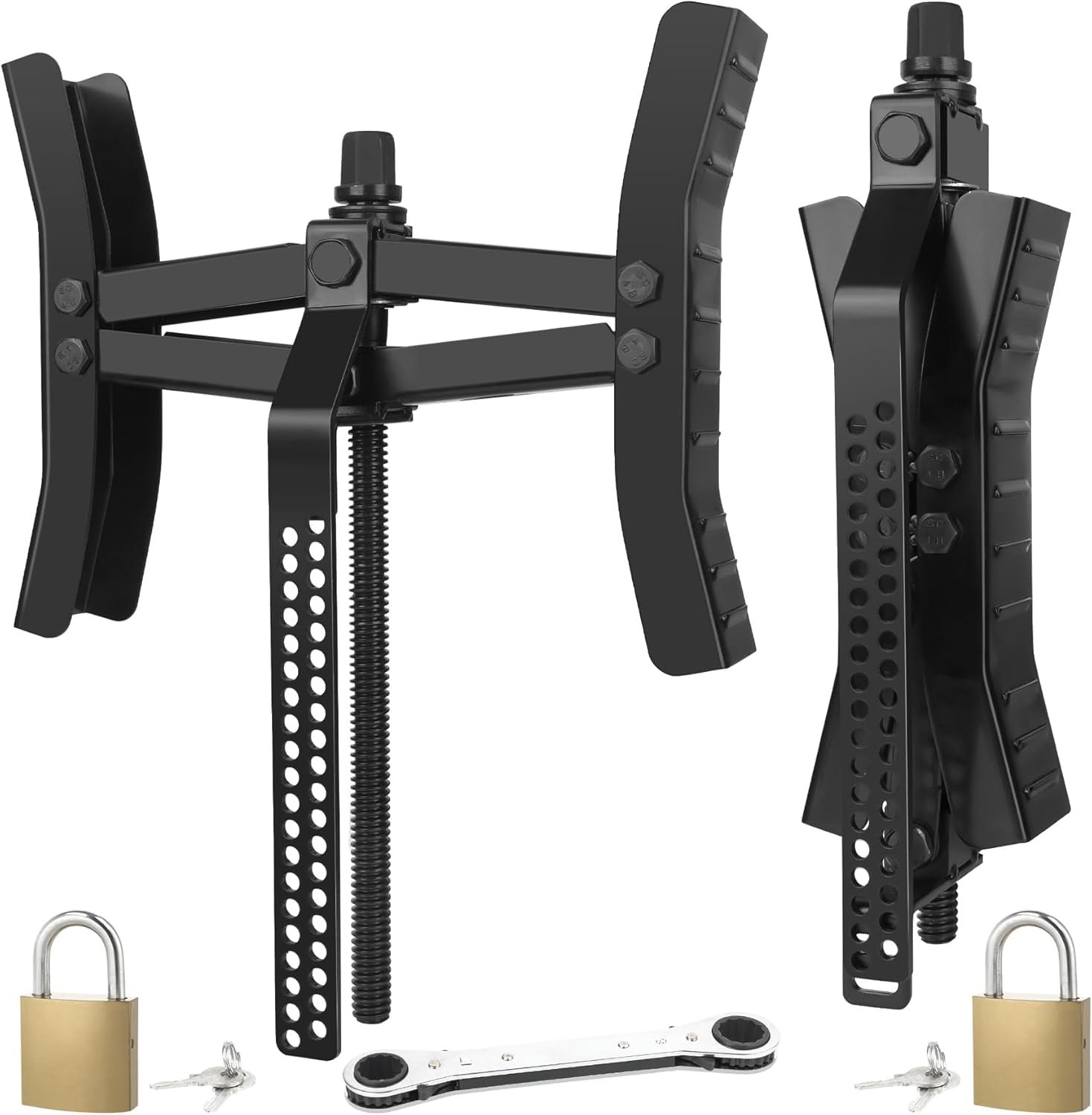 Camper Wheel Chock Stabilizer 2 Sets, Heavy Duty X-Shaped Wheels Chocks ...