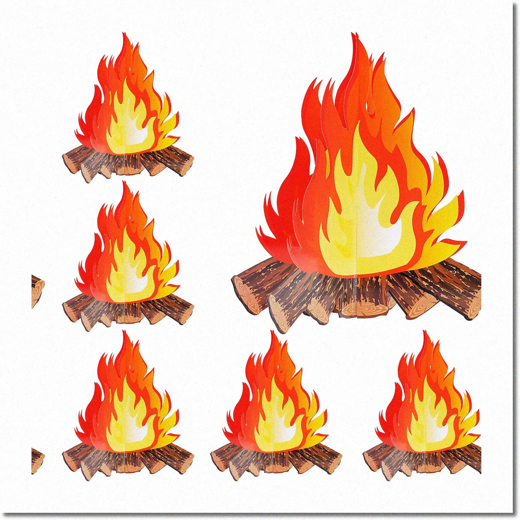 Campfire Blaze 3D Decorative Torch - 12 Inch Tall Artificial Flame ...