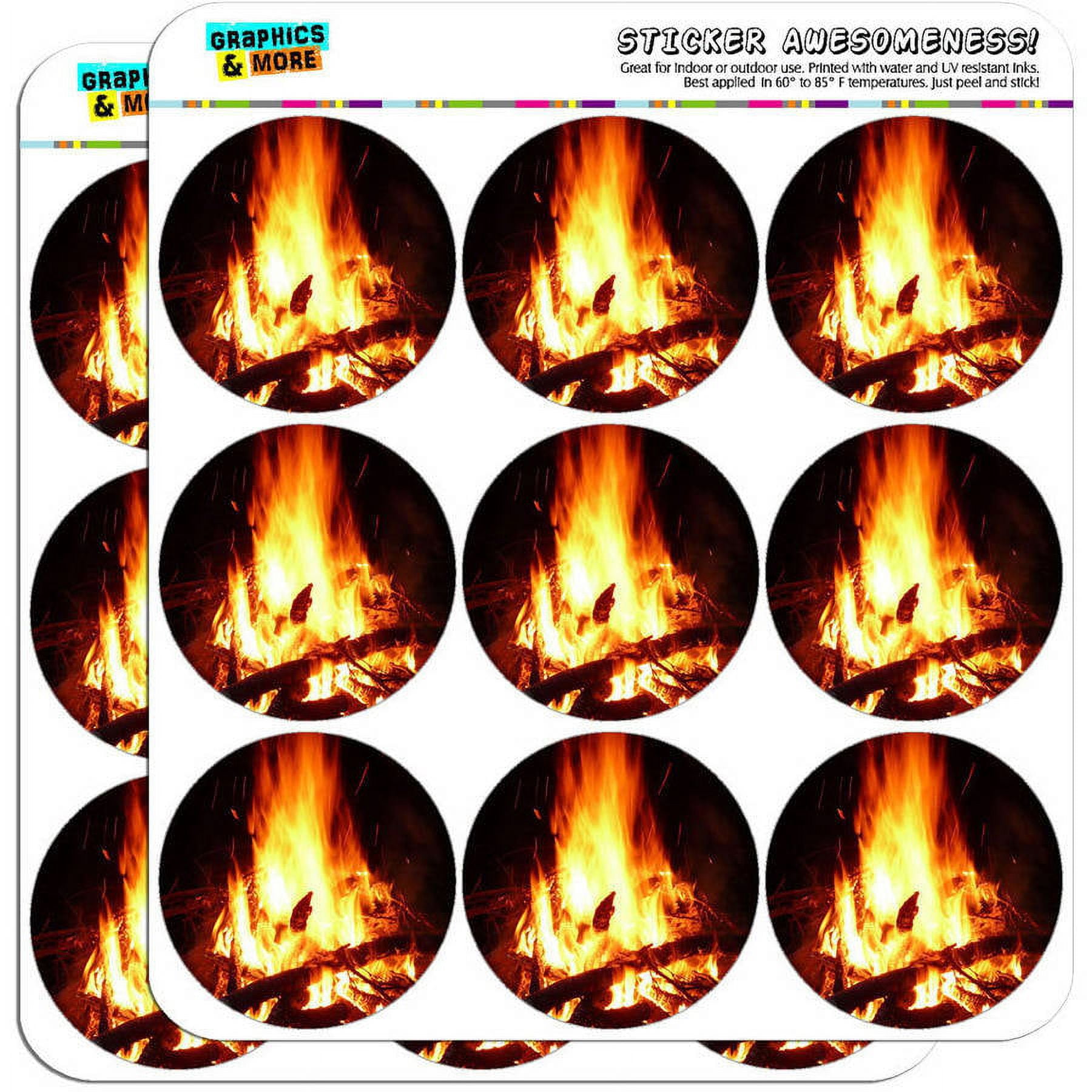 Campfire Camp Camping Fire Pit Logs Flames 18 2" Planner Calendar ...