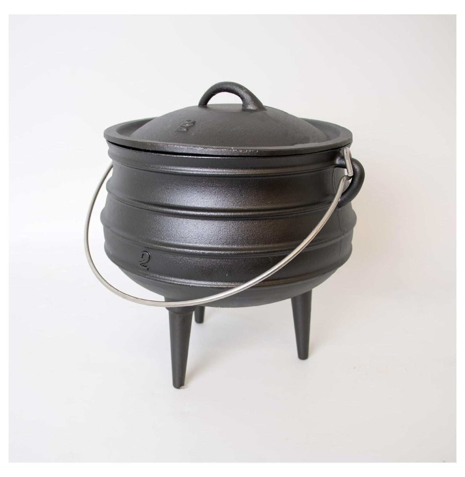 Campfire Cooking Kettle Pot - Cast Iron Potje Dutch Oven with 3 Legs ...