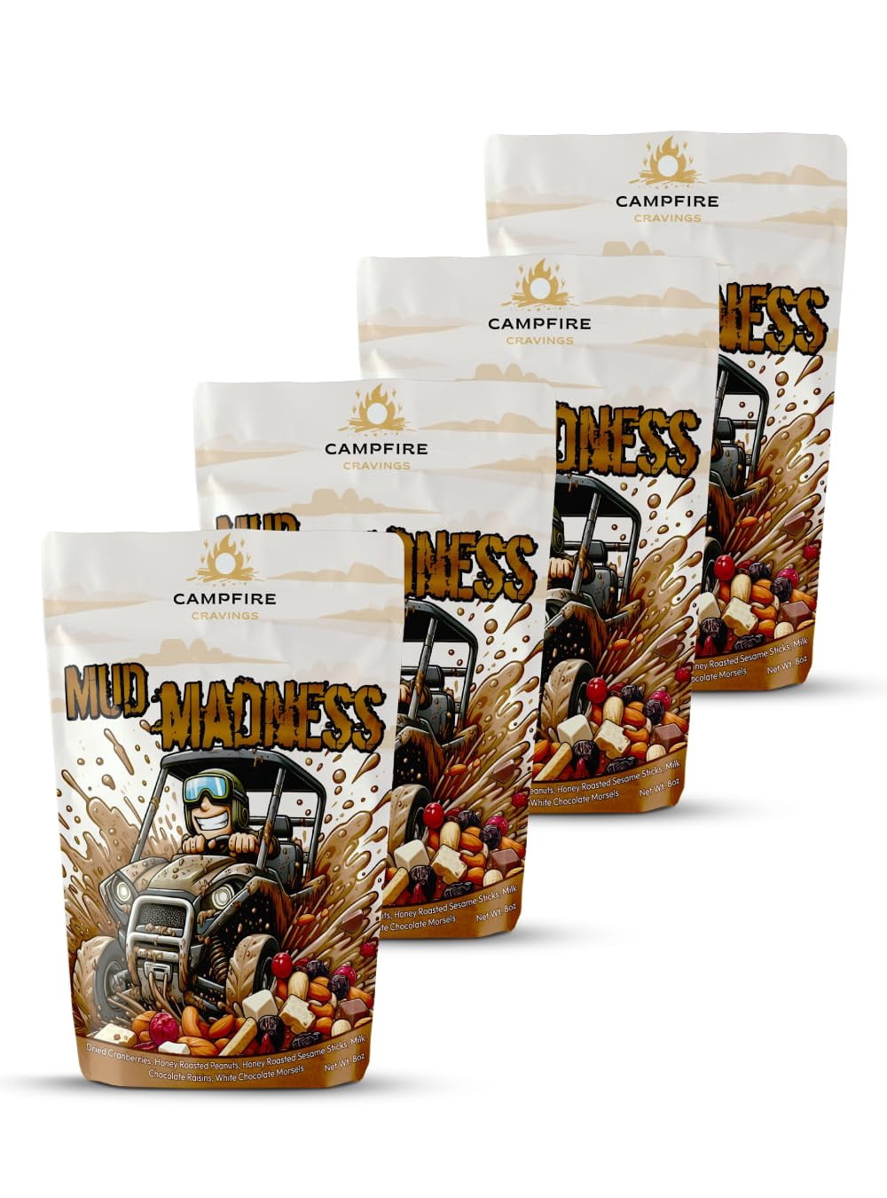 Campfire Cravings MUD MADNESS MZF22 Trail Mix 4-Pack - Eco-Friendly ...