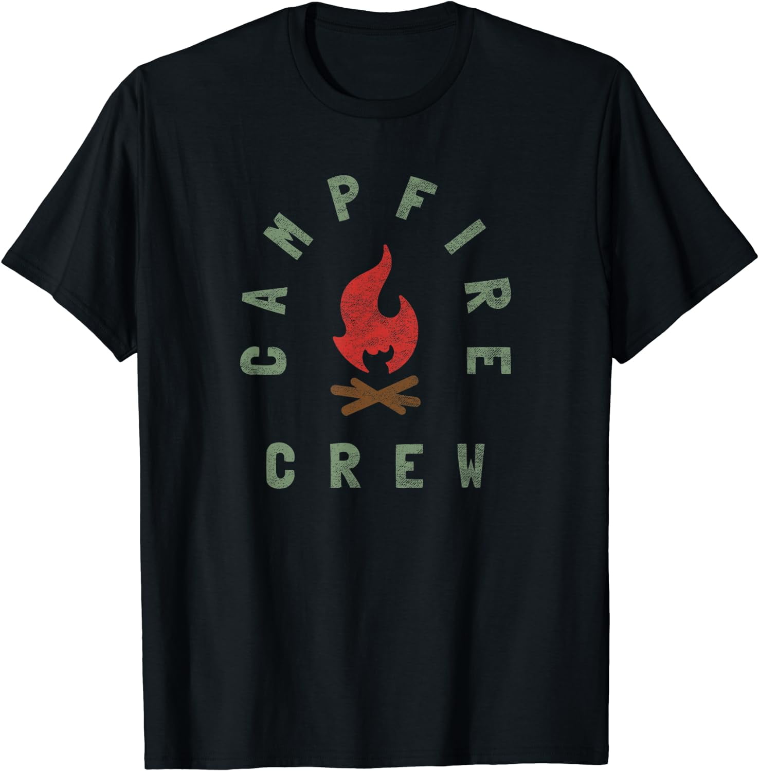 Campfire Crew Design for Outdoor Camping Groups and Friends T-Shirt ...