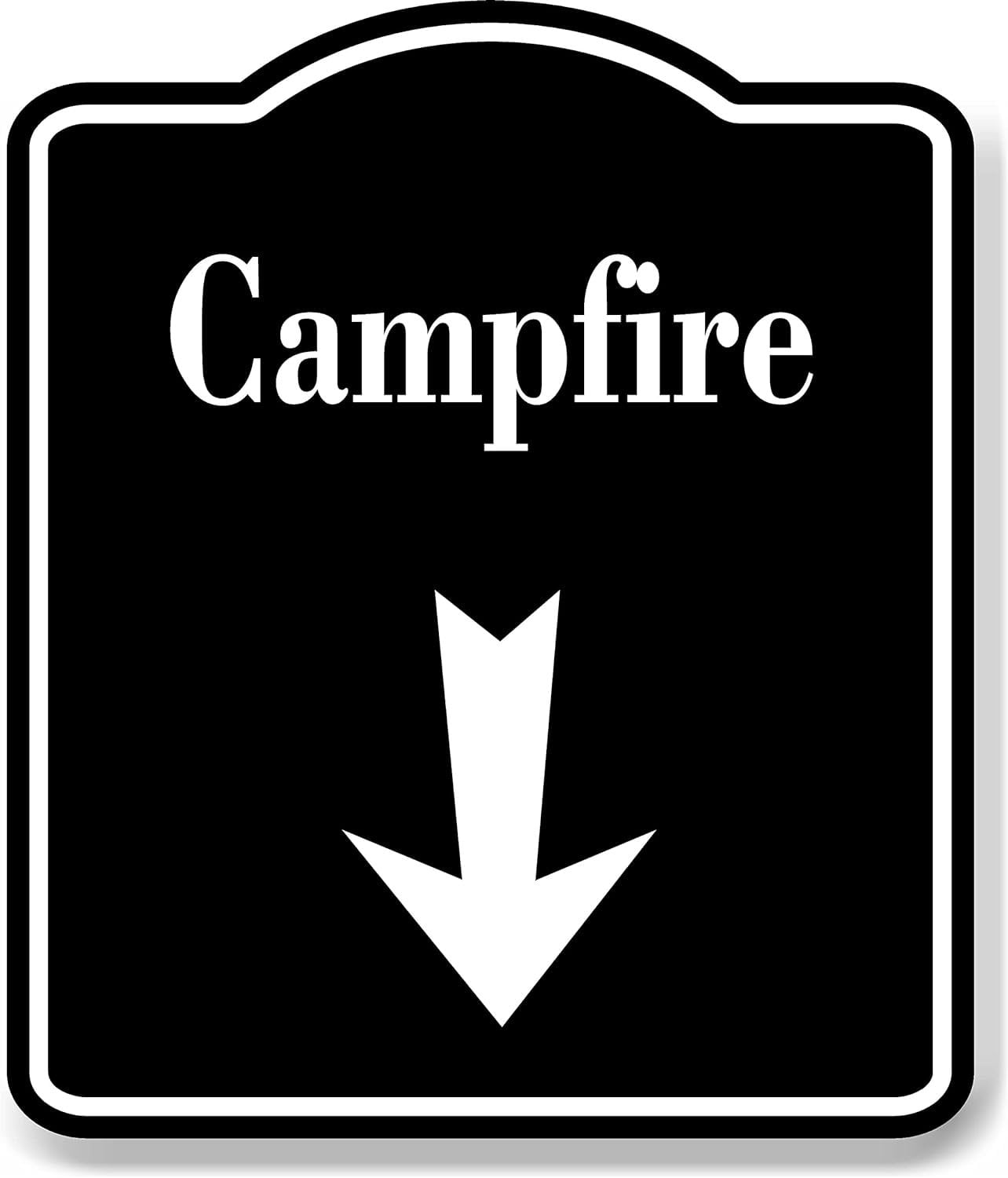 Campfire Down Arrow BLACK Aluminum Composite Sign, 20"24" - Walmart.com