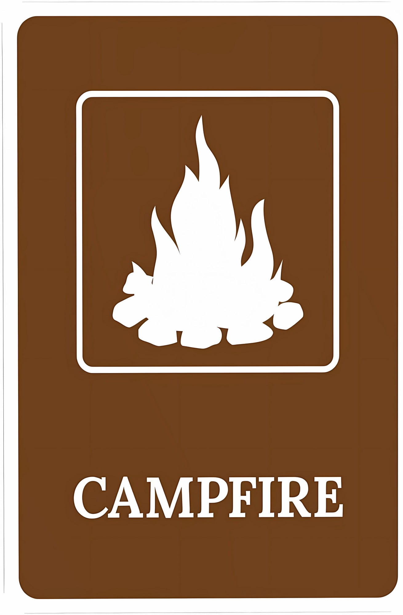 Campfire Graphic Warning Sign 8"x12" - Rules Security Metal Sign ...