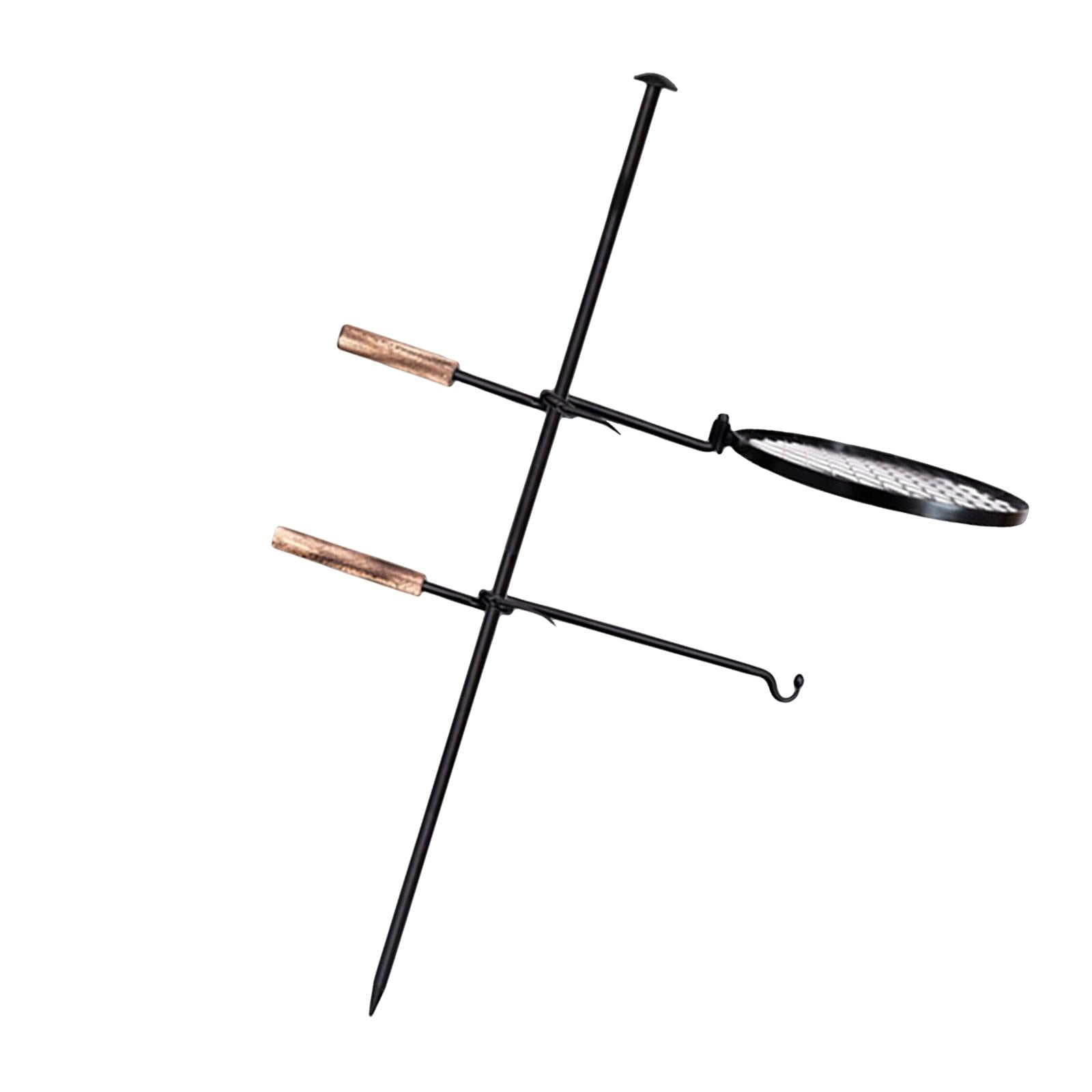 Campfire Grill Camping, Hanging Pot Rack, Grate BBQ Adjustable Cooking ...