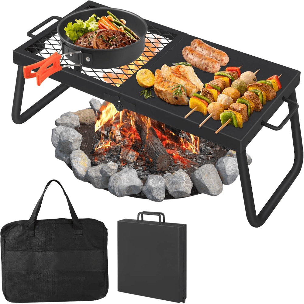 Campfire Grill Grate,Heavy Duty Steel Mesh Grate,Portable Open Fire ...
