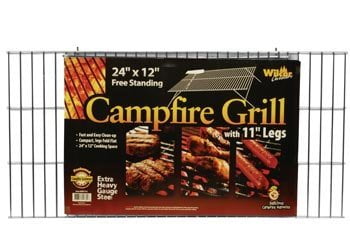 Campfire Grill Grid with Folding Legs, 12"x24" - Walmart.com