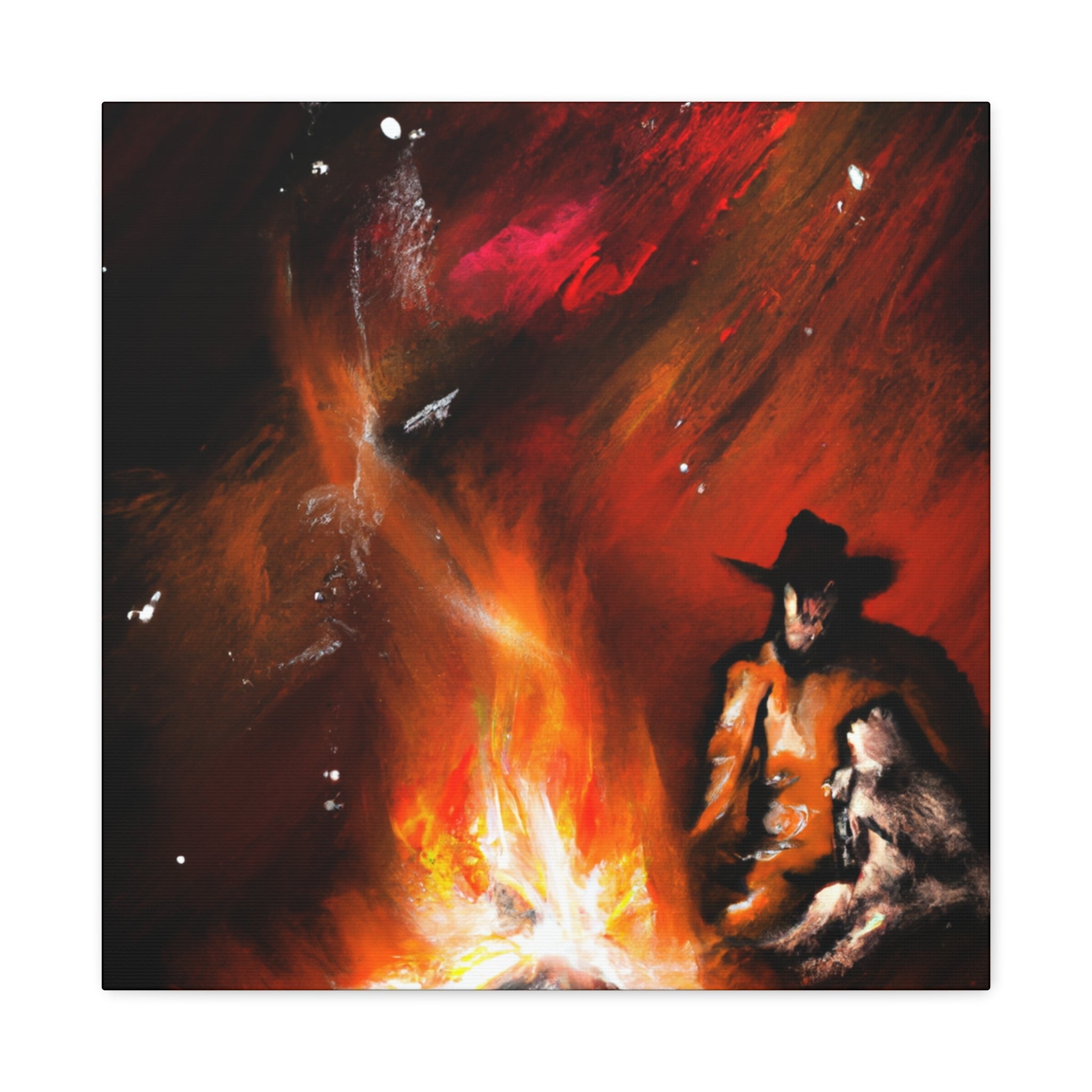 "Campfire In Moonlight" - Canvas - Walmart.com