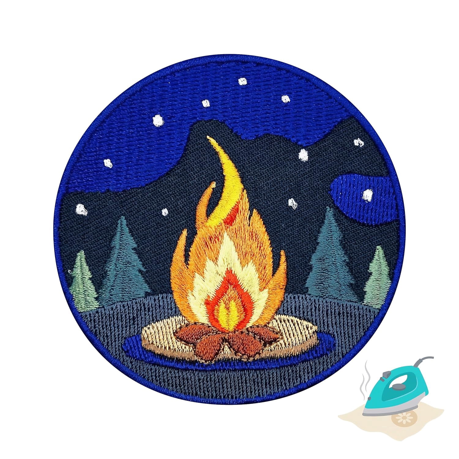 Campfire Iron On Patch Embroidered Sew On Patches For Clothing, Jeans ...