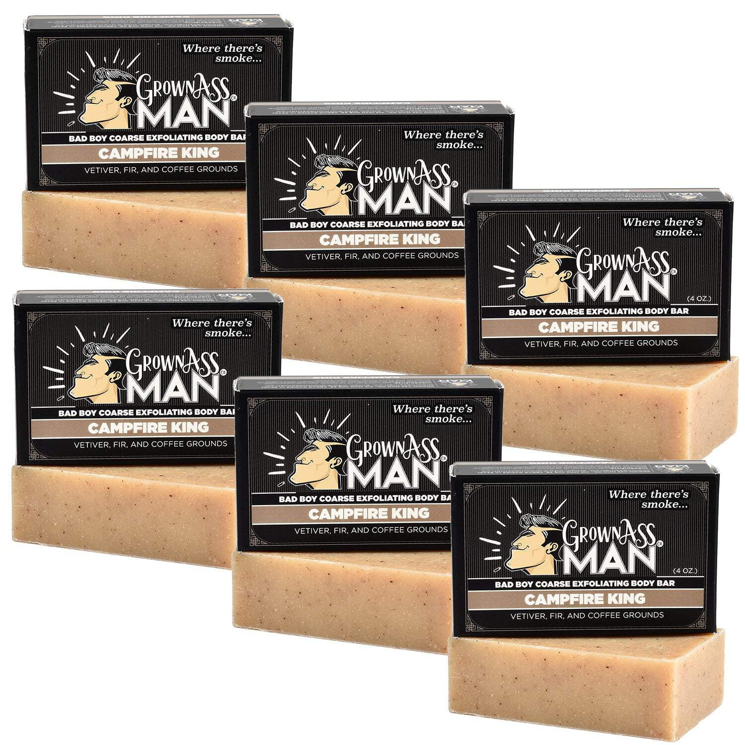 Campfire King Coarse Exfoliating Body Bar - 6-Pack - Walmart.com