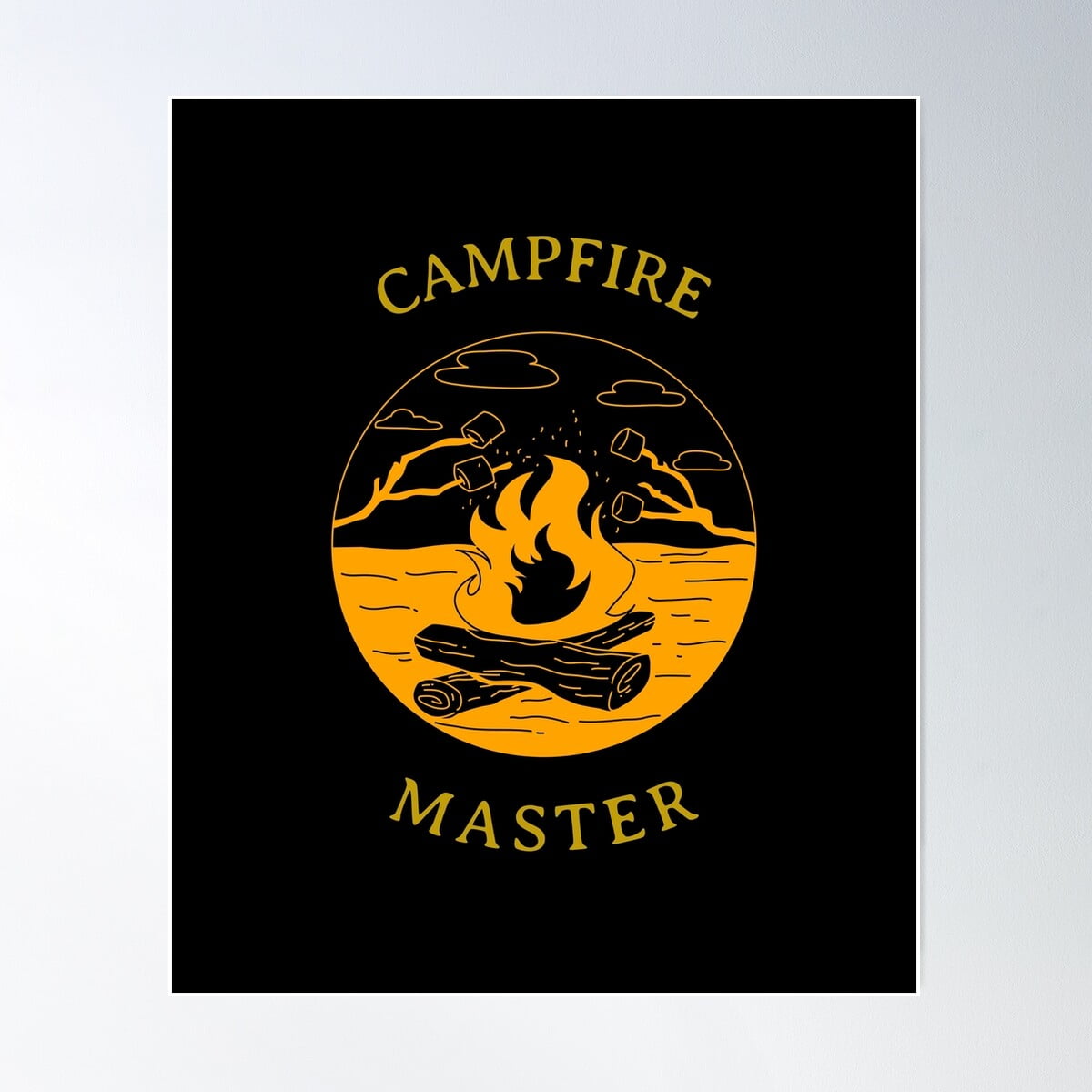 Campfire Master Hiking And Camping Poster Wall Art, Modern Wall Decor ...