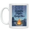 Campfire Nights and Loving Skies - Camping Enthusiast - 11 oz Ceramic ...