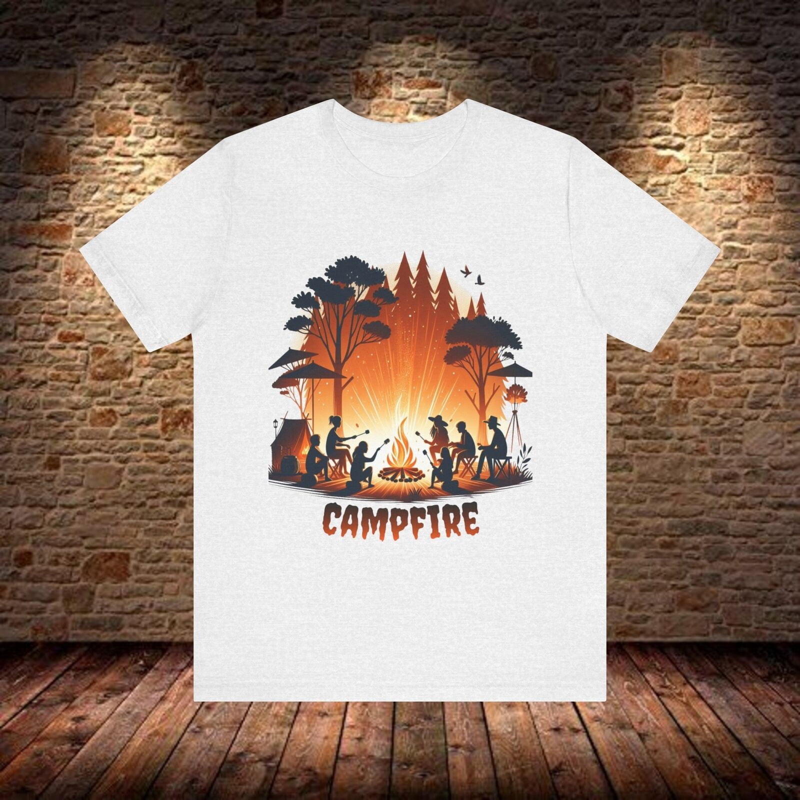 Campfire Scene adventure T shirt camping Lovers Shirt Camping adventure ...