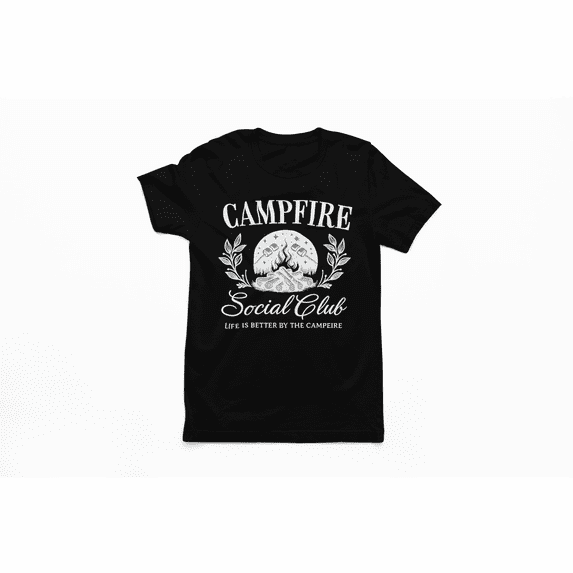 Campfire Social Club Graphic T-Shirt for Men & Women, Funny Camping ...