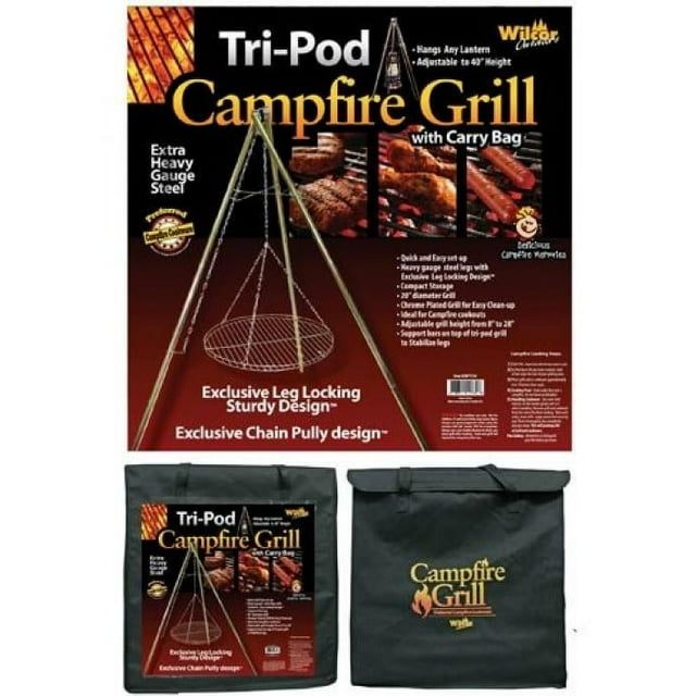 Campfire Tri-Pod Grill (Adjustable Height & Quick Setup) - Walmart.com