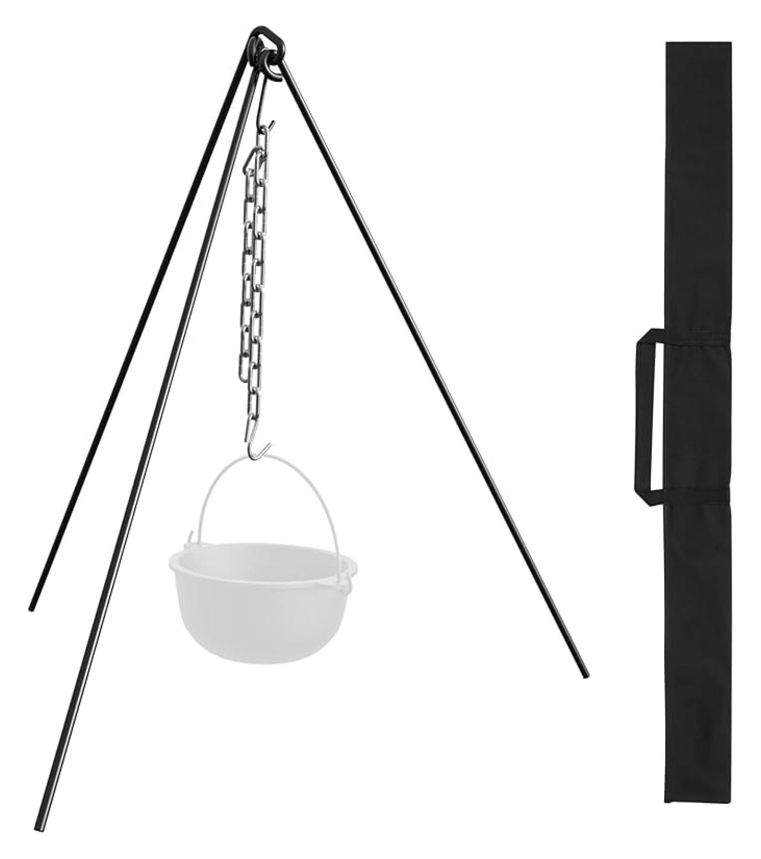 Campfire Tripod, 50" Dutch Oven Tripod with Carry Case, Heavy Duty Camp ...