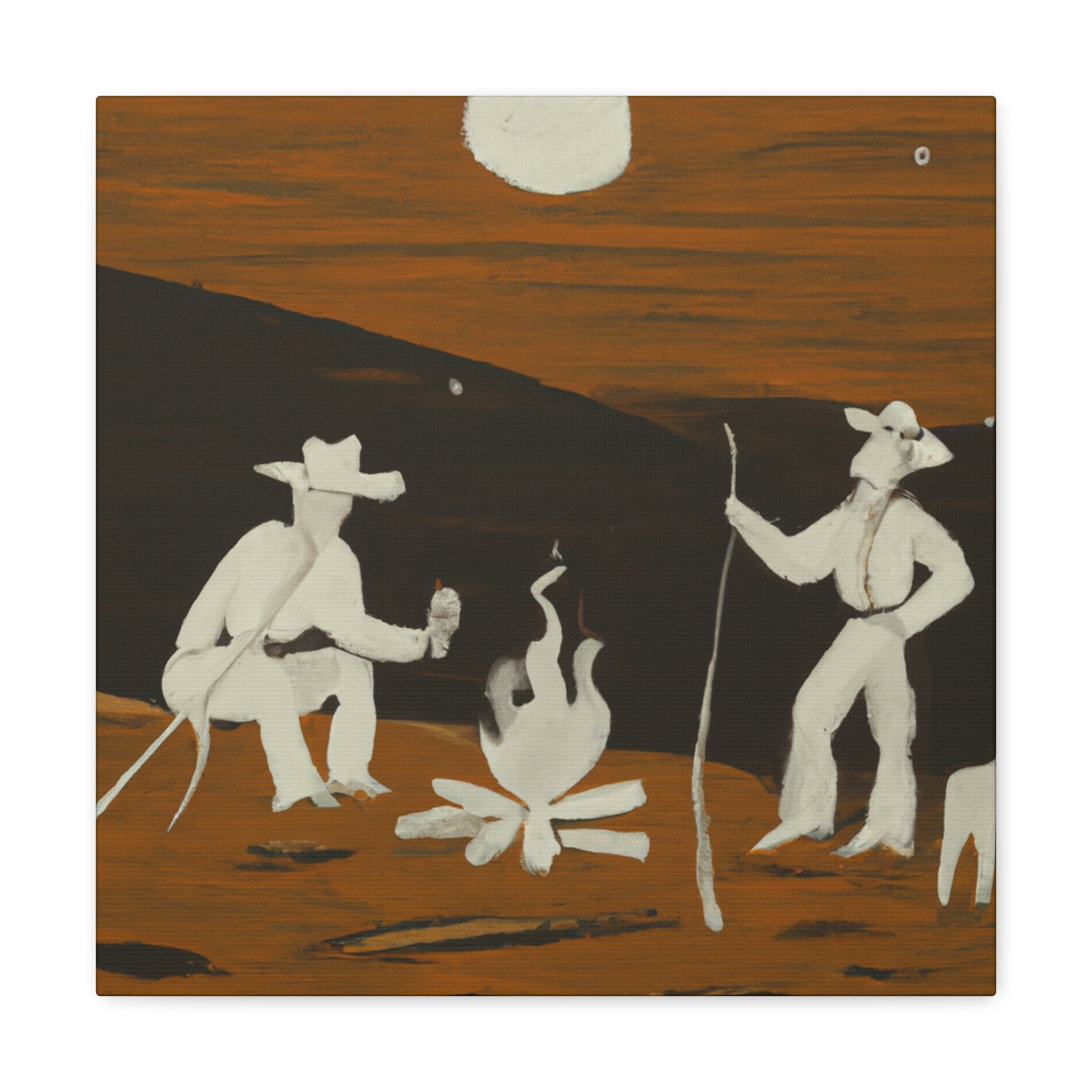 Campfire at Dusk - Canvas - Walmart.com