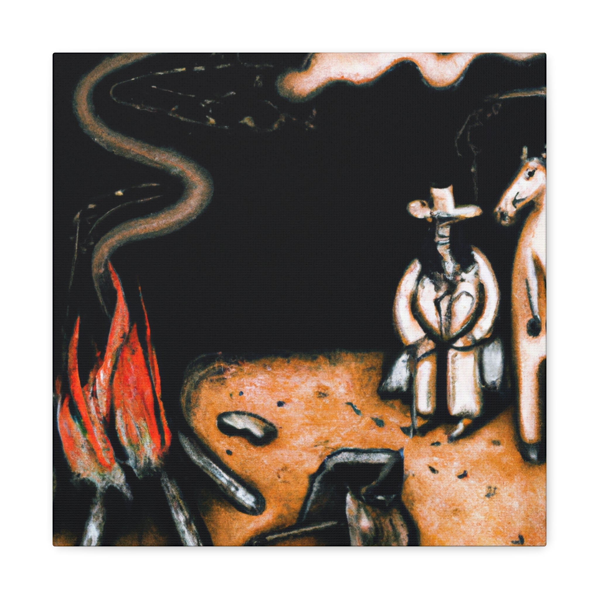 Campfire in Surrealism - Canvas - Walmart.com