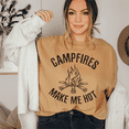 Campfires Make Me Hot Tee Mustard S Peachy Sunday T-Shirt - Walmart.com