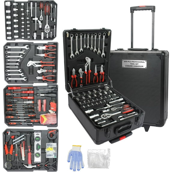 Campfun 899 Piece Tool Set Household Hand Tool Set Basic Tool Set ...